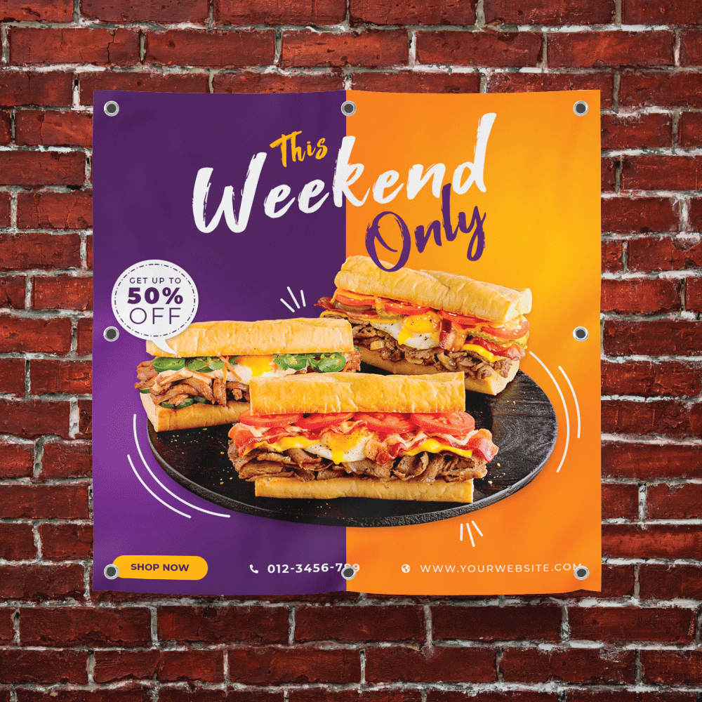 4x4 ft Banner – Seven Print & Design